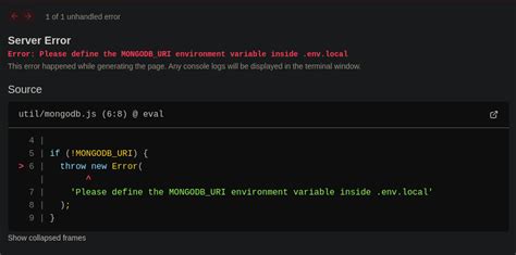 mongodb uri not found following next js app tutorial other mongodb topics mongodb developer
