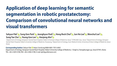 Interview With Author November 2024 Deep Learning Model For