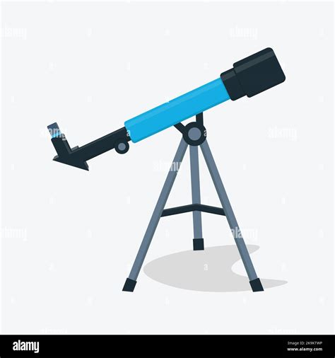 Telescope Vector Illustration Icon Isolated On White Background Telescope On Tripod Stand Stock