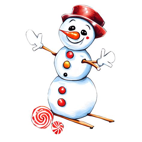 Marshmallow Snowman Clipart · Creative Fabrica