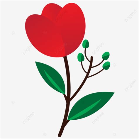Gradient Red And Green Flower Vector Gradient Red And Green Flower Flower Png And Vector With