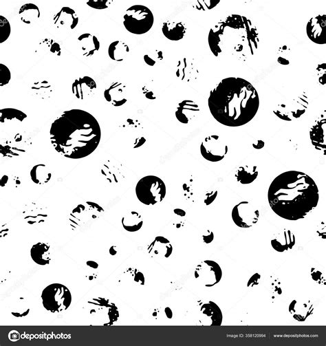 Full Seamless Abstract Monochrome Pattern Vector Decoration Texture