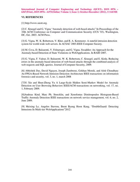 A Review Of Anomaly Based Intrusions Detection In Multi Tier Web Applications Pdf