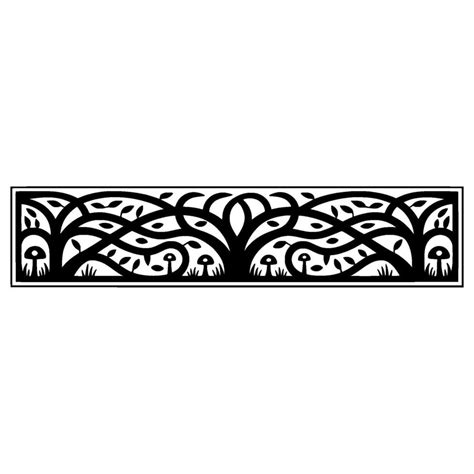Intricate Blackwood Border Stylized Tree Motif 67875176 Vector Art At