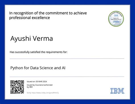 Ayushi Verma On Linkedin Coursera Credly Coursera Ibmcertification Datascience