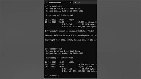 Generate Tkprof File From Trace File Oracle Sql Plsql Oraclesql