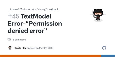 Textmodel Error “permission Denied Error” · Issue 45 · Microsoft