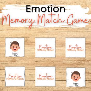 Emotion Memory Match Game SEL Game By TheSweetOT TPT