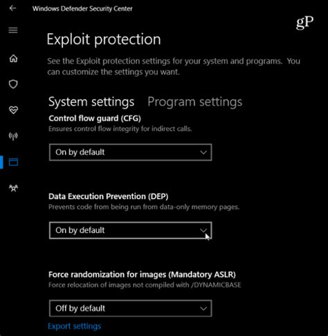 improve windows 10 security with exploit protection
