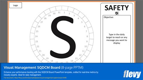 Visual Management Sqdcm Board Ppt Slide Deck
