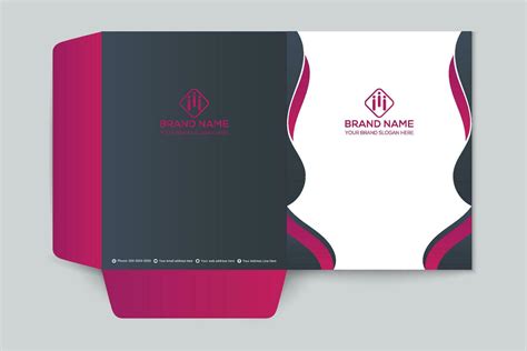 Black Shape Presentation Folder Design 26532339 Vector Art At Vecteezy