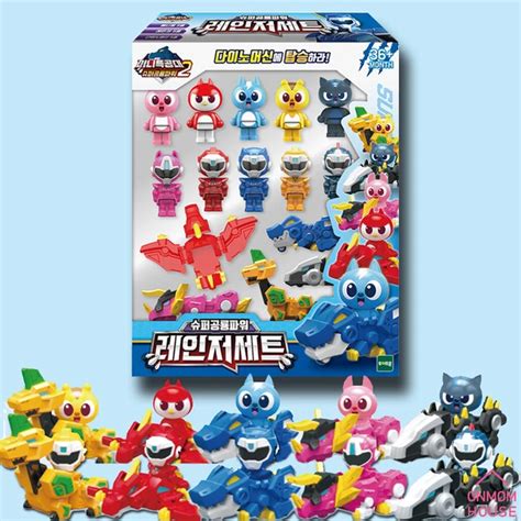 Miniforce Super Dino Power Set Ranger 2 Mini Figura Robot Bolt Max Leo