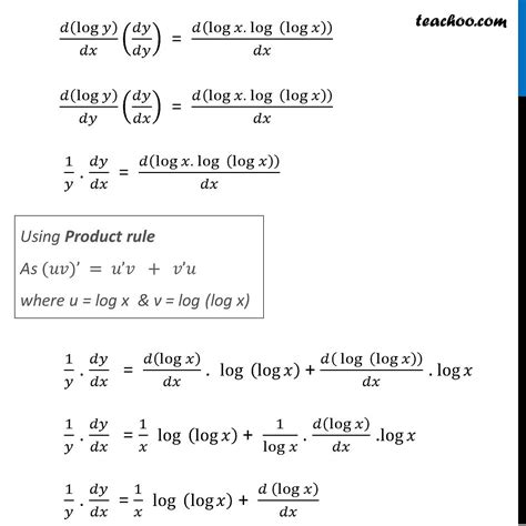 Misc Differentiate Log X Log X Chapter Class