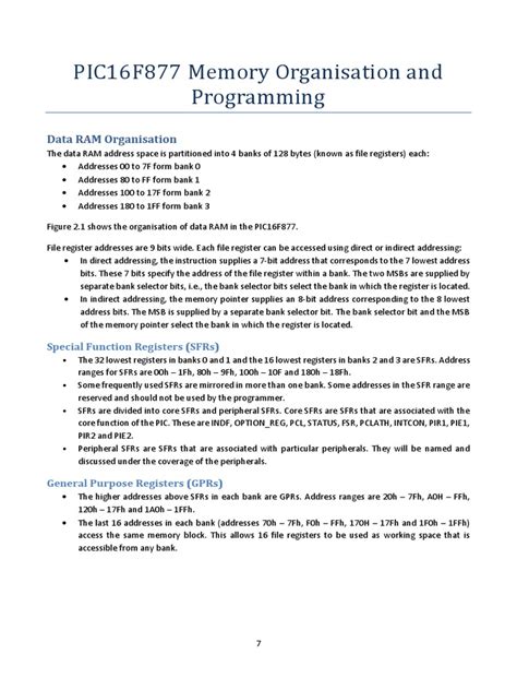 02 The Pic16f877 Memory Map And Programing Download Free Pdf