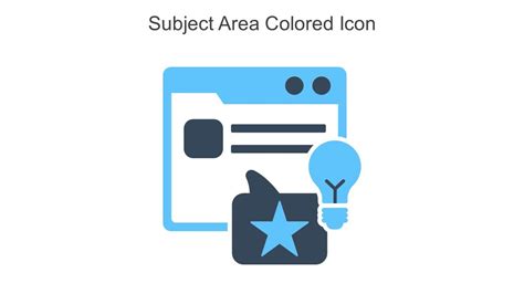 Subject Area Colored Icon In Powerpoint Pptx Png And Editable Eps Format Ppt Slide