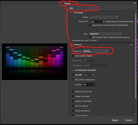 Exporting As Svg Only Exports Vector Elements Ipad Questions Affinity Forum