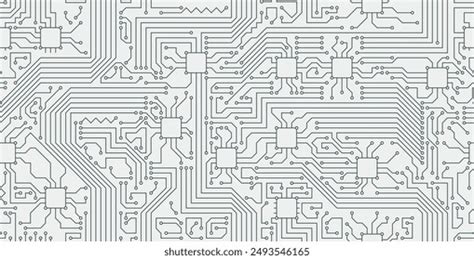Seamless Abstract Technology Motherboard Illustration Background Stock Vector Royalty Free