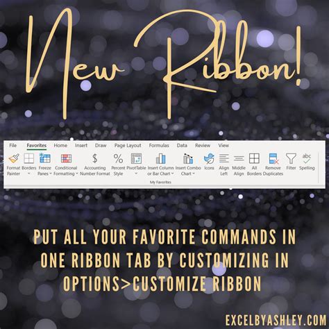 Custom Ribbon Excel By Ashley