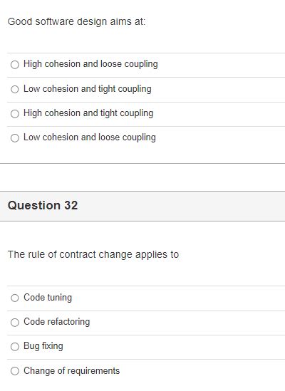 Solved Good Software Design Aims At High Cohesion And Loose Chegg Com