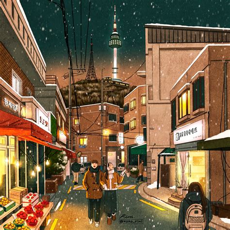 크리스마스에 눈이 올까요 Will It Snow On Christmas By 리니rini 포트폴리오 노트폴리오