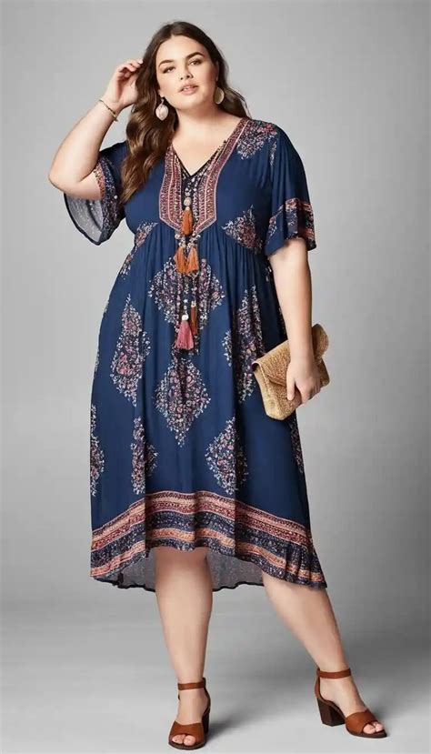 Chic Boho Vibes Effortlessly Stylish Plus Size Summer Dress For Every