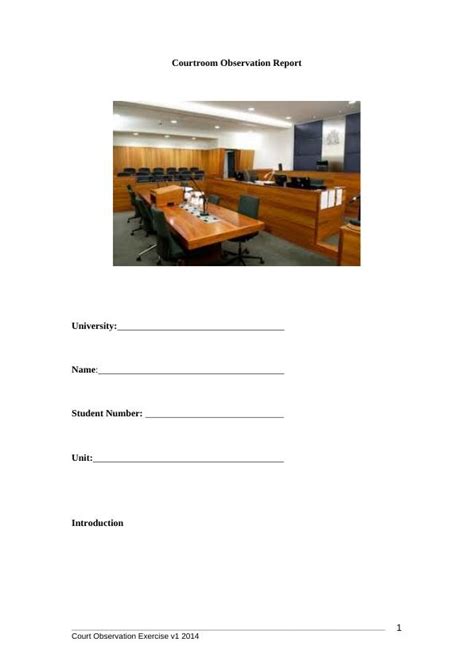 Courtroom Observation Report Desklib