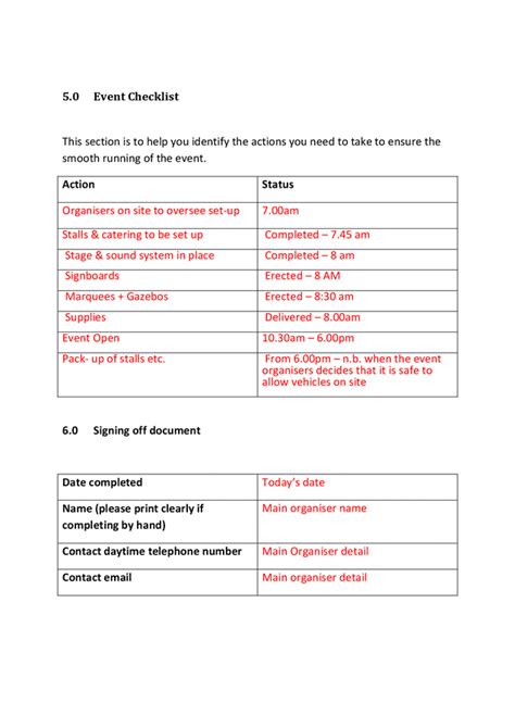 Event Management Plan Template In Word And Pdf Formats Page Of