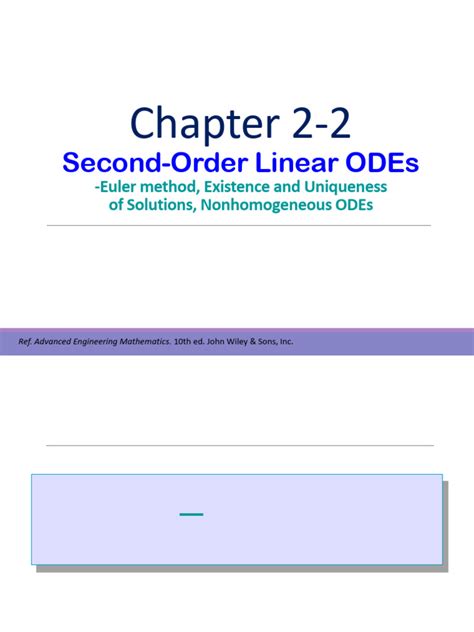 Chapter 02 2 Second Order Linear Odes Stu Pdf