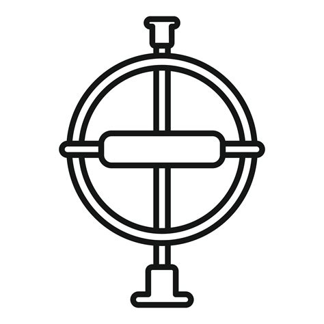 Aviation Gyroscope Icon Outline Vector Accelerometer Sensor 14650747