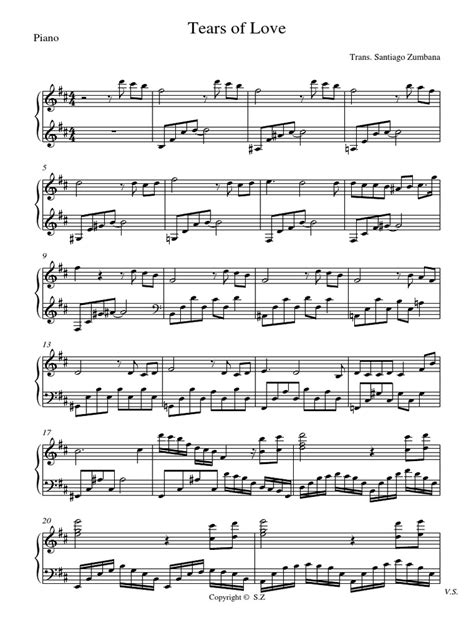 Tears Of Love Piano Pdf