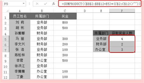 Excel数学函数——sumproduct函数详解 正数办公