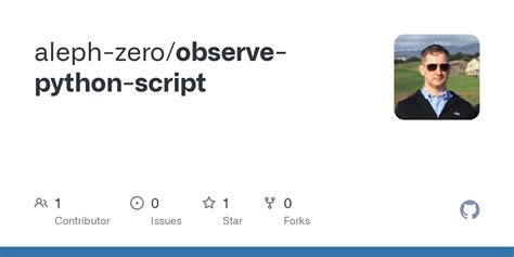 Github Aleph Zero Observe Python Script