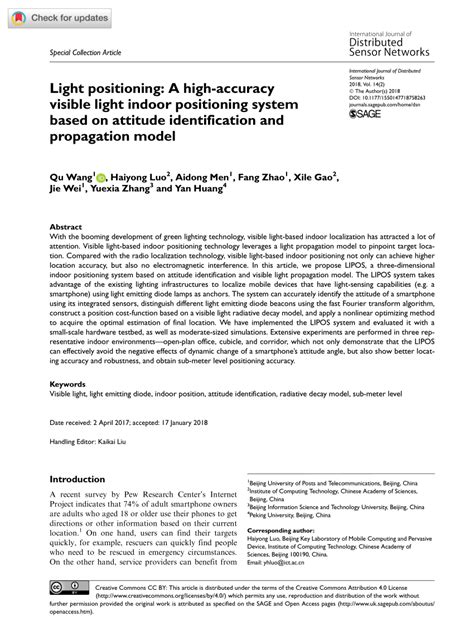 Pdf Light Positioning A High Accuracy Visible Light Indoor Positioning System Based On