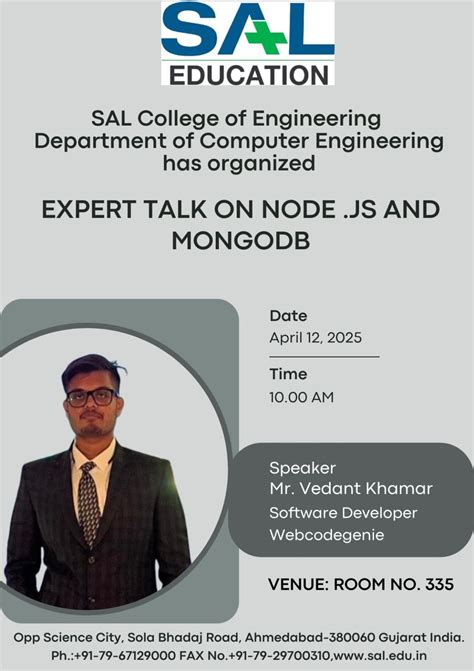 Nodejs Mongodb Webdevelopment Techtalk Backenddevelopment Vedant Khamar