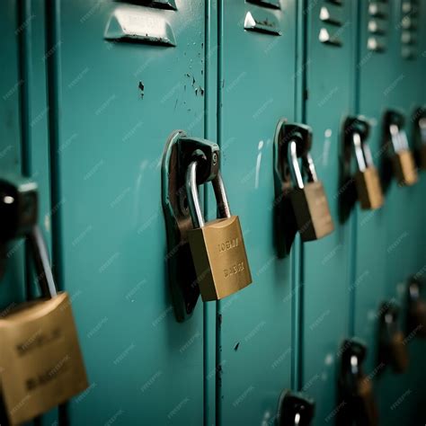 A Row Of Lockers With Brass Locks Creating An Atmosphere Reminiscent Of