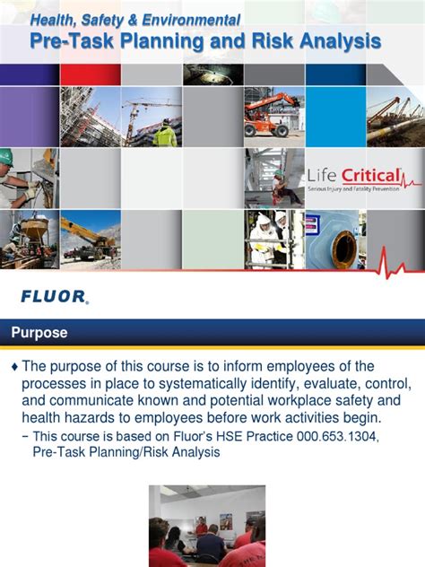 Pre Task Planning Risk Analysis Personal Protective Equipment Occupational Safety And Health Pre Task Planning Risk Analysis Personal Protective Equipment Occupational Safety And Health