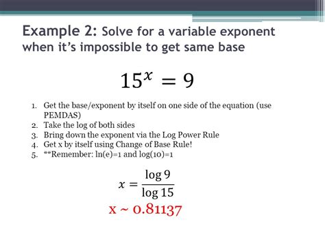 57 Exponential Equations 57 Exponential Equations Objectives I