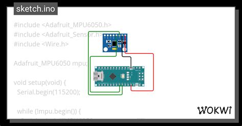 6050 Wokwi Esp32 Stm32 Arduino Simulator