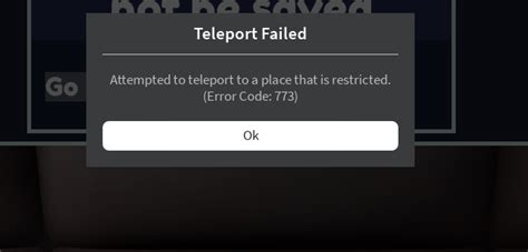 Cant Teleport Because Place Is Restricted The Place I Am Teleporting