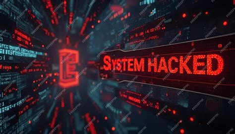 System Hacked Warning Alert Due To Hacker Attack Premium Ai Generated Image