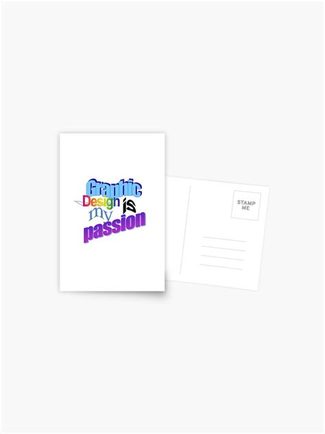 Graphic Design Is My Passion Word Art Postcard For Sale By