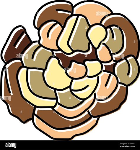 Turkey Tail Mushroom Color Icon Vector Illustration Stock Vector Image