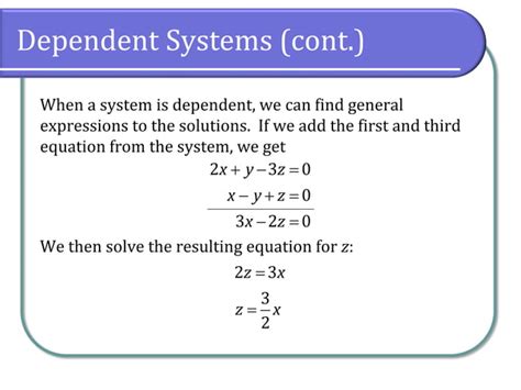 7 2 Systems Of Linear Equations Three Variables Ppt
