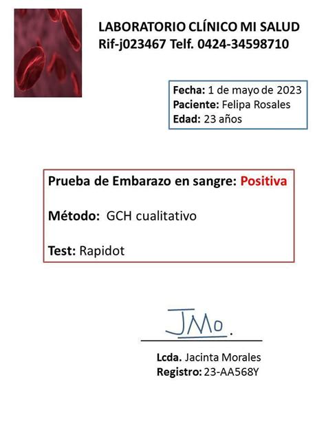 Prueba De Embarazo Positiva