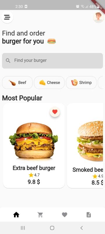 Github Kawad Burger Restaurant App Ui