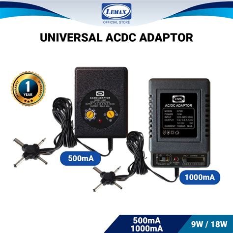 LMX MA MA Universal ACDC Adaptor V V V V V V V Multi Size Output Power