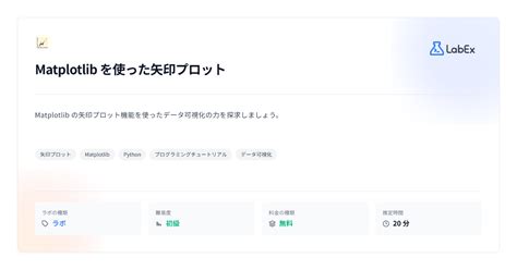 Matplotlib を使った矢印プロットのマスター Labex