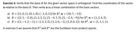 solved exercise 3 verify that the basis b for the given