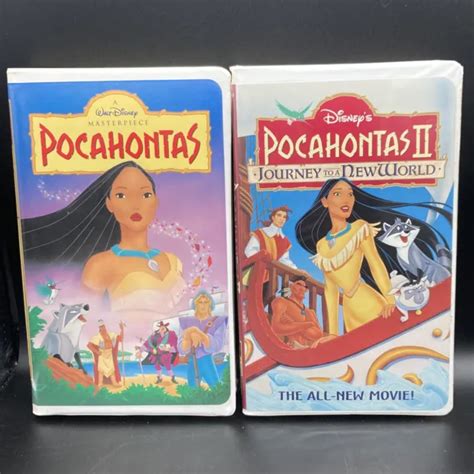 Walt Disney Pocahontas 1 And Ii Vhs Tape Classic Collection Lot 2 Both