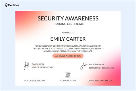 15 Free Security Training Certificate Templates